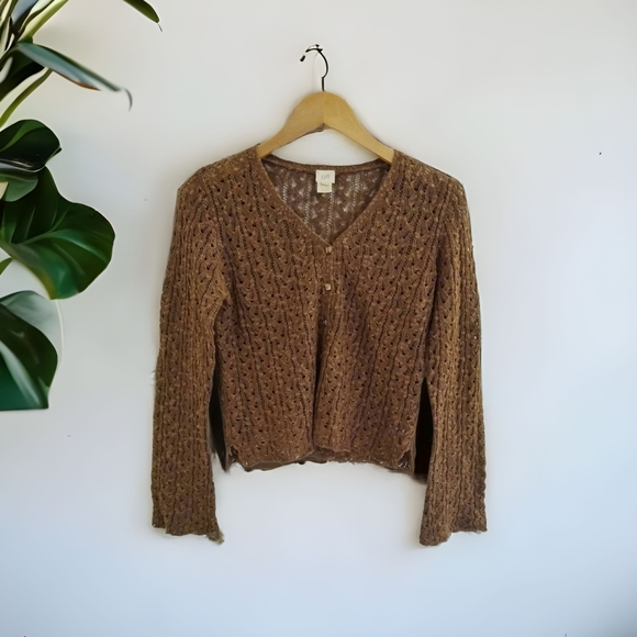 Vintage | Tops | Vtg Y2k Hemp Cotton Open Knit Crocheted Top | Poshmark